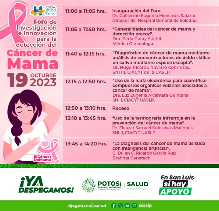 Foro de Investigación en detección de Cáncer de mama - UASLP