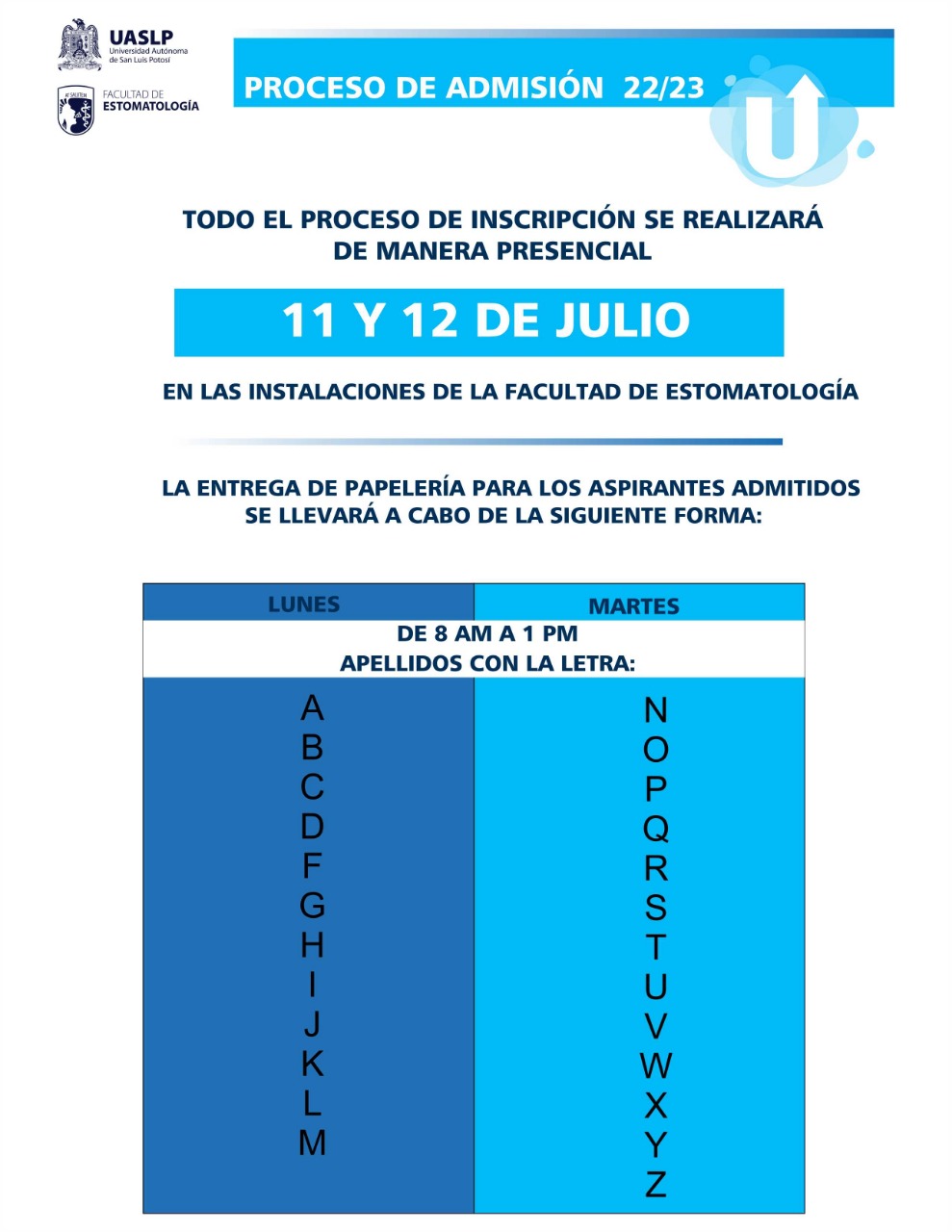 Proceso de Admisión 2022 - UASLP