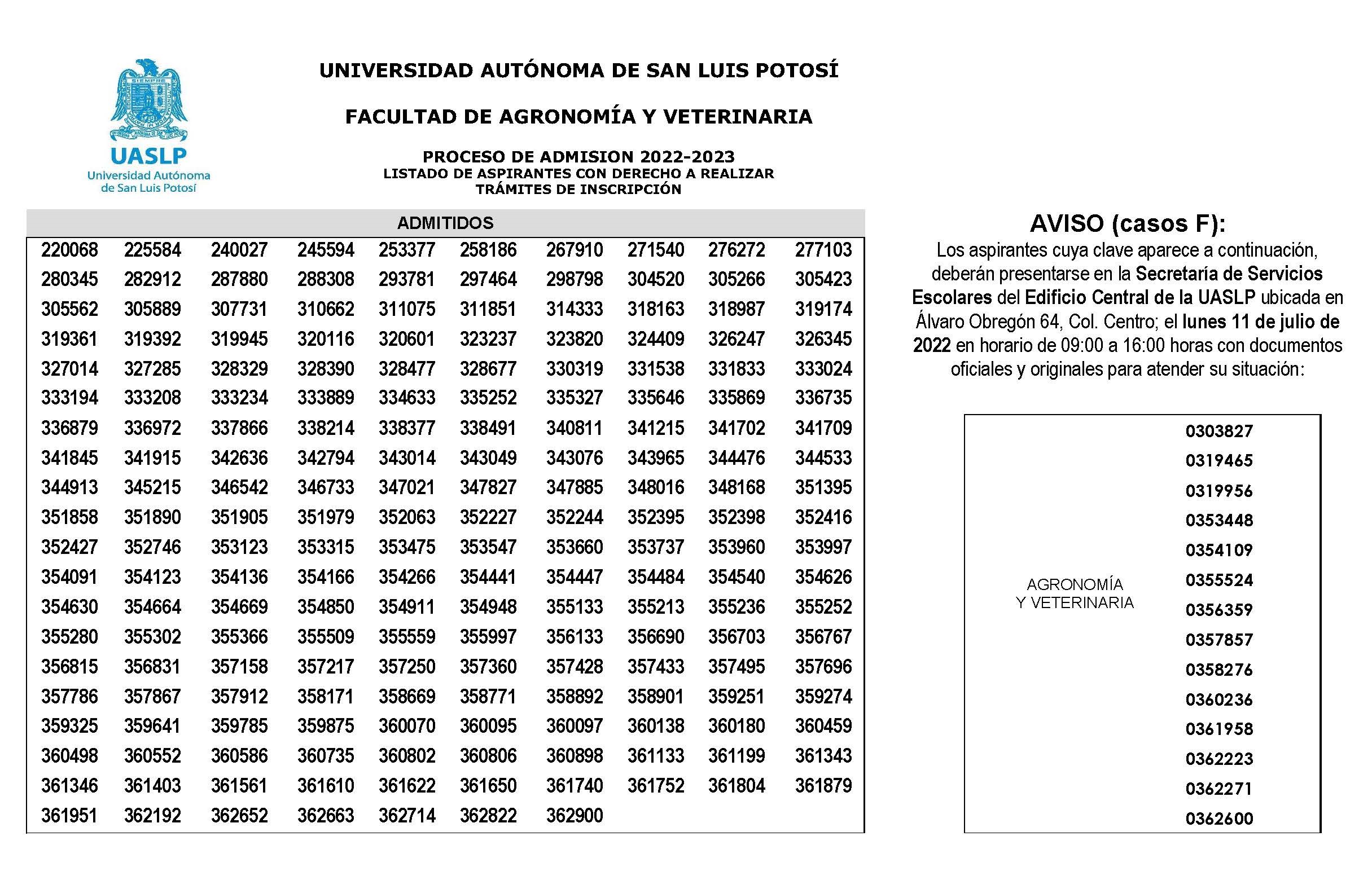 Inscripción - UASLP
