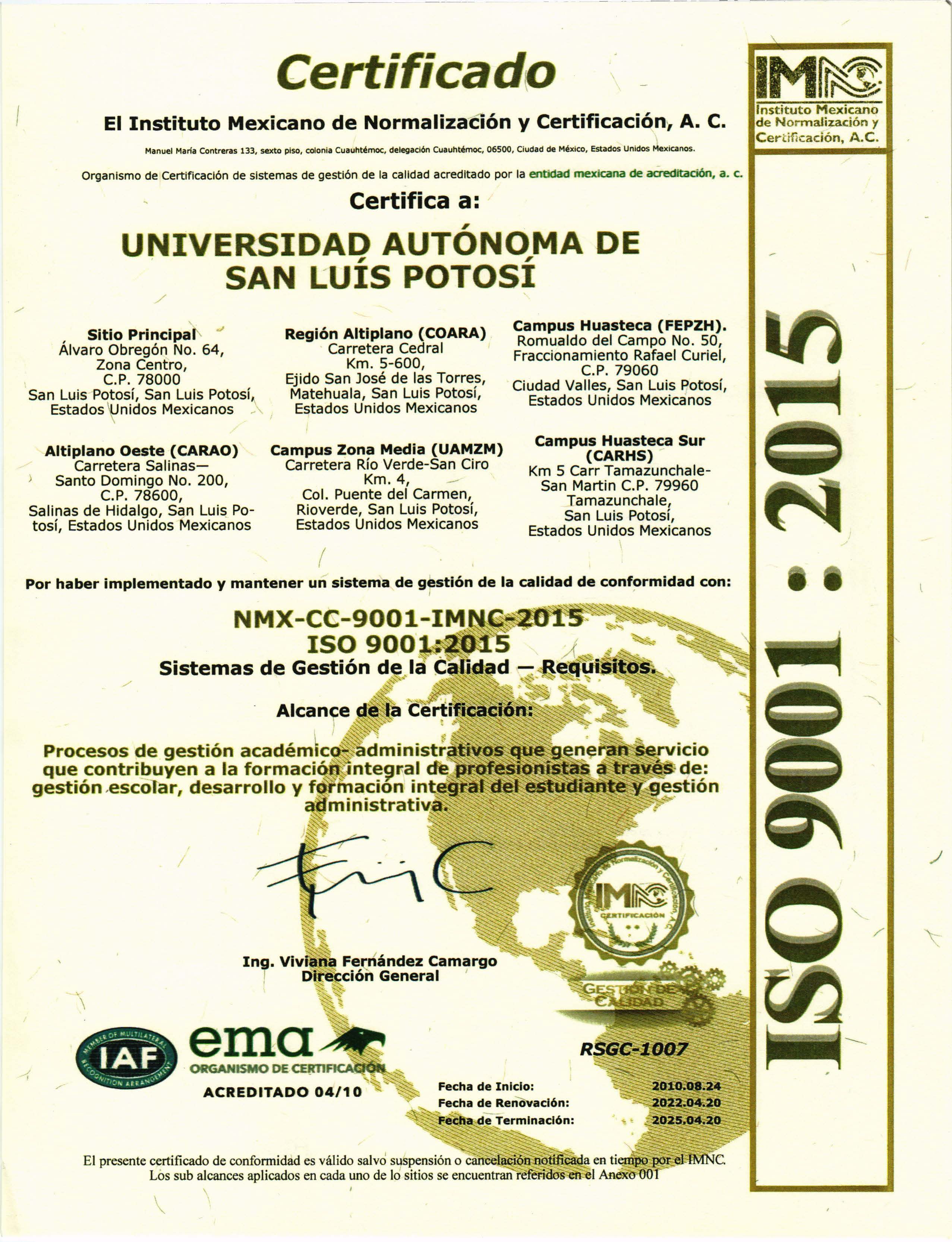 SICAL en las Entidades - UASLP